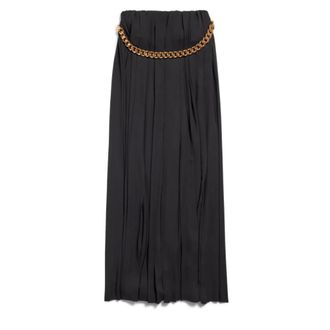 Balenciaga Plissierter schwarzer Rock mit Messingkette - - Skirts - Damen - Schwarzk - S