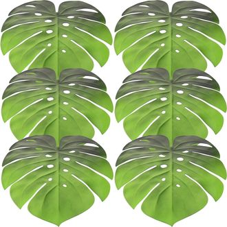 BESPORTBLE 6 St&uuml;ck Teiliges Monstera Platzset aus Rutschfestem Eva Hitzebest&auml;ndige Tischunterlage f&uuml;r Tropische Tischdeko Abwaschbare Untersetzer f&uuml;r Esstisch Gr