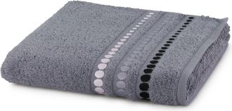 FROTTANA Line Points Duschtuch 67 x 140 cm aus 100% Baumwolle, Stone