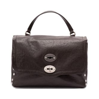 Zanellato Schultertasche aus Lammleder mit Nieten - - Bags - Damen - Braun - ONE SIZE