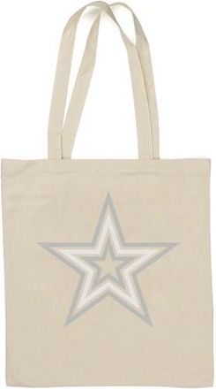 Generic Concentric Stars Vogue Modern Art Sac fourre-tout en coton naturel Blanc