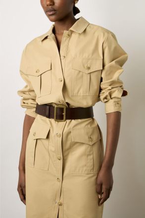 Gerard Darel Robe chemise en coton - ELENI - Sable