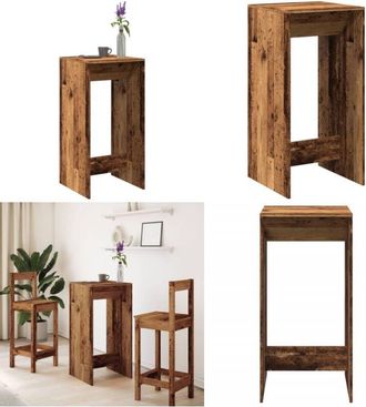 vidaXL Bartisch Altholz-Optik 51x50x103,5 cm Holzwerkstoff - Vidaxl