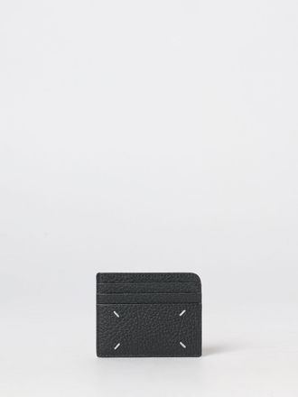 Maison Margiela Porte-cartes en cuir grain&eacute; avec Four Stitches