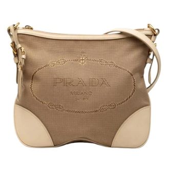 Prada Pre-owned Vintage Canvas Crossbody Bag - - Pre-owned - Damen - Braun - ONE SIZE