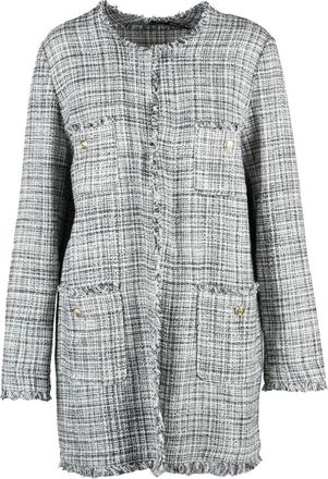 Emme Di Marella Emme DI Marella, Femme, Vestes, Gris, Taille: 42 FR Ugolina Long Boucl&eacute; Jacket