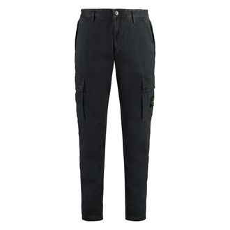 Stone Island Homme, Pantalons, Noir, Taille: W36 Pantalon Cargo en Coton Stretch