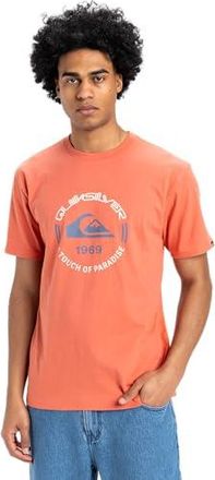 Quiksilver Homme Circle Logo T-Shirt, Spiced Coral, XS EU