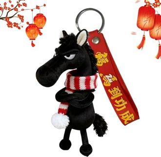 Generic Porte-cl&eacute;s en peluche | Nouveaut&eacute; pour lann&eacute;e du cheval 2026 - Animaux en peluche Porte-cl&eacute;s pour sac &agrave; dos | Pour hommes, femmes, jeunes filles, adol