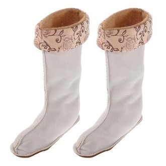 Milisten Lot de 2 de bottes pour femme : doublure polaire de 32 cm de hauteur ; chaussettes thermiques pour bottes de pluie ; doublures chaudes pour chaussures