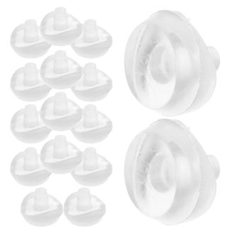 DOITOOL 16 St&uuml;ck Transparente M&ouml;belgleiter Stuhlbeinschoner mit Sto&szlig;d&auml;mpfer aus PVC rutschfest und Ger&auml;uschd&auml;mpfend Bodenschutz f&uuml;r Holzm&ouml;bel