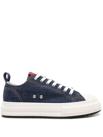 Dsquared2 baskets Berlin en jean - Bleu