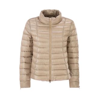 Herno Ultra-Leichte Satin-Daunenjacke mit ausgestelltem R&uuml;ckenteil - - Jackets - Damen - Beige - XS