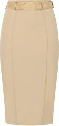 Elisabetta Franchi Femme, Jupes, Beige, Taille: 38 FR Pencil Skirt