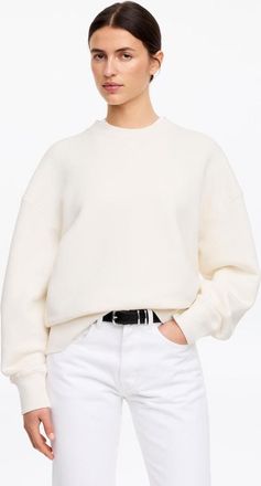 Arket Lockeres Sweatshirt Aus Frottee -Wei&szlig;