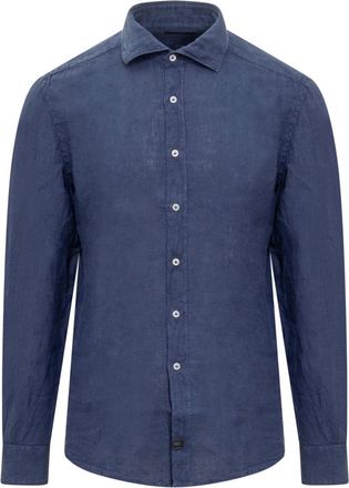 Fay Homme, Chemises, Bleu, Taille: 2XL Chemise &agrave; manches longues