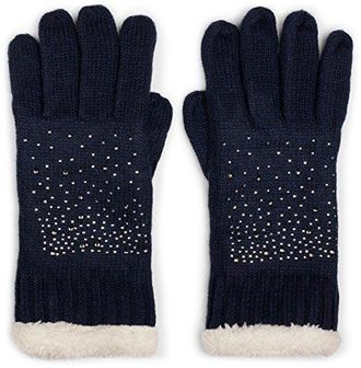 styleBREAKER gants dhiver pour femme en maille douce avec strass, doublure polaire chaude, gants thermiques scintillants &agrave; doigts, confortables et &eacute;l&eacute;gants pour te
