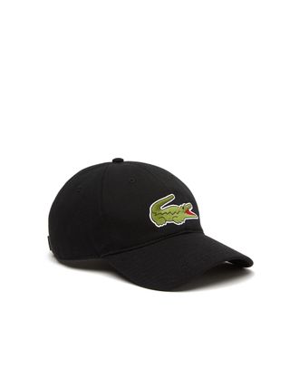 Lacoste Herren Cap RK9871, M&auml;nner Schirmm&uuml;tze,Visor Cap,Oben offen,Tennis,Golf,Regular Fit,Schwarz,TU (Einheitsgr&ouml;&szlig;e)