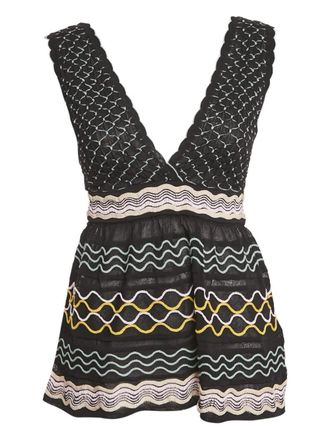 Missoni haut à col v - Noir