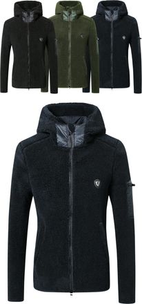 Covalliero Damen Hoodyjacke | Zipper Hoodie aus Teddy-Fleece | Kapuzenjacke m. 2-Wege-Reißverschluss | Übergangsjacke m. 3 Taschen | Reitjacke in Dark Navy | Rei
