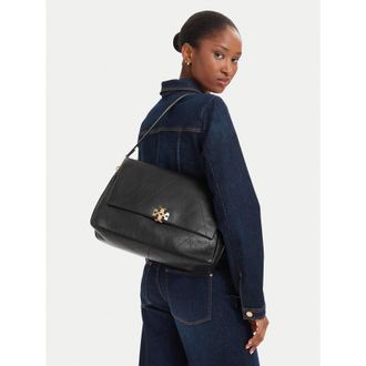 Tory Burch Handtasche Tory Burch Charlie Quilted Large Shoulder Bag 185805 Schwarz