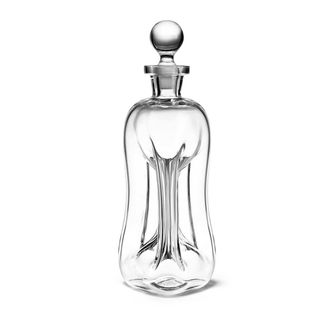 Holmegaard 3-Pillar H26 cm Klukflaske aus mundgeblasenem Glas Handarbeit, klar