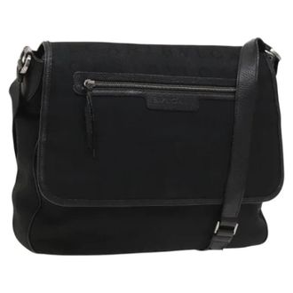 Bulgari Pre-owned Canvas schultertasche - - Pre-owned - Damen - Schwarzk - ONE SIZE