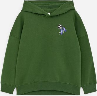 Arket Schweres Kapuzensweatshirt -Gr&uuml;n