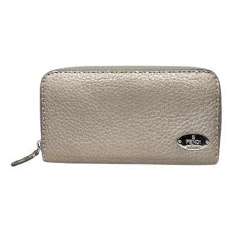 Fendi Portefeuille en cuir Pre-owned - Femme - Pre-owned - Gris - Taille: ONE Size