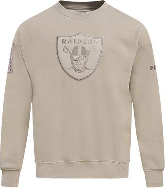 Pro Standard Mens NFL Las Vegas Raiders Neutral Crewneck Sweatshirt Taupe XL