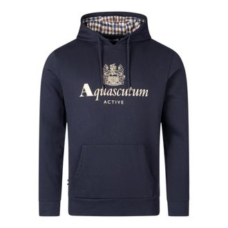 Aquascutum Gro&szlig;er Logo Hoodie - - Sweatshirts & Hoodies - Herren - Blau - XL
