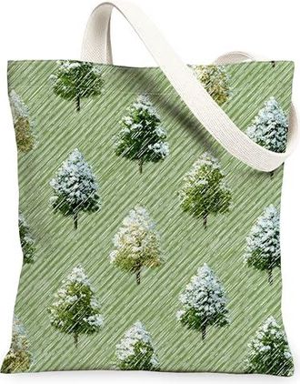 Generic Sacs fourre-tout en toile, motif darbre inspir&eacute; de la nature, sacs de courses r&eacute;utilisables respectueux de lenvironnement, rustiques, chics, l&eacute;gers et