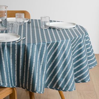 La Redoute Interieurs Nappe Ronde Coton Enduit Irun