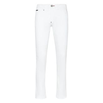 Philipp Plein Denim Super Straight Cut - - Jeans - Herren - Wei&szlig; - W40