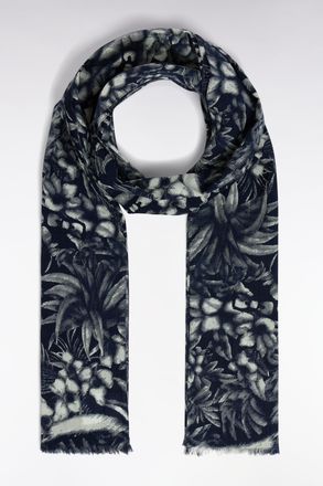 Eden Park &Eacute;charpe En Coton Marine Imprim&eacute; Jungle