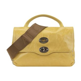 Zanellato Leder Damen Schultertasche Girello - - Bags - Damen - Gelb - ONE SIZE