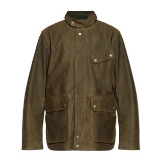 Rag & Bone Homme, Vestes, Vert, Taille: M Veste en cuir avec poches