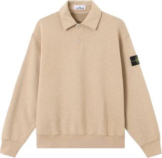 Stone Island SweaT-shirt &agrave; col polo - Homme - Sweatshirts et sweats &agrave; capuche - Beige - Taille: M