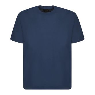 Dell'Oglio Homme, Tops, Bleu, Taille: 4XL T-shirt col rond bleu
