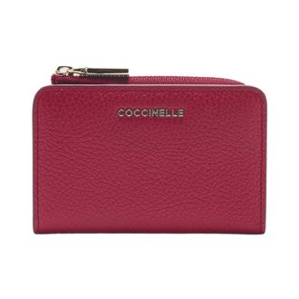 Coccinelle Femme, Accessoires, Rouge, Taille: ONE Size Metallic Soft Sangria Porte-cartes
