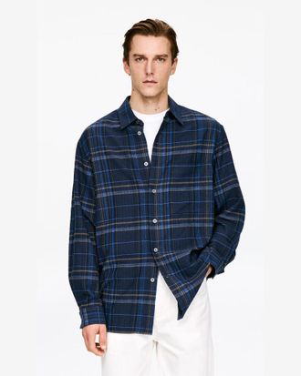 Arket Lockeres Flanellhemd -Blau