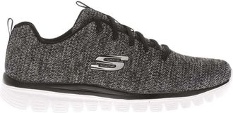 Skechers Graceful Twisted Fortune Sneaker f&uuml;r Damen (Schwarz/Wei&szlig;)