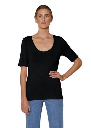 Madeleine Kurzarmshirt Sommerliches Basicshirt mit Rundhalsausschnitt Figurnahes Jerseyshirt mit schmalem Halbarm