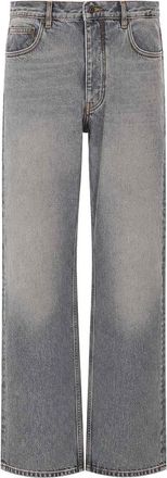 Off-white Straight Leg Jeans - Grau
