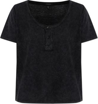 R13 Femme, Tops, Gris, Taille: 42 FR T-shirt &agrave; Col Rond