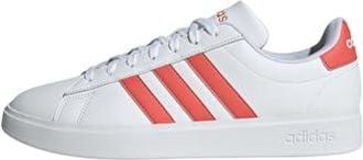 adidas Mens Chaussure Grand Court Cloudfoam Comfort, Cloud White/Preloved Scarlet/Cloud White, 43 1/3