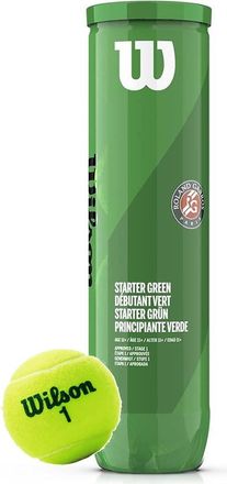 Wilson Tennisb&auml;lle f&uuml;r Kinder, Tennis 10s, Phase 1, Gr&uuml;ner Starter, Dose mit 4 B&auml;llen, WRT147500
