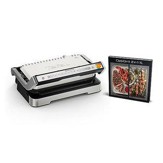T-fal OptiGrill 2in1 XL Kontaktgrill, Aufklappbar, Tischgrill, 12 Programme, Garstufenanzeige, Abnehmbare XL-Platten, Elektrogrill, GC782D10