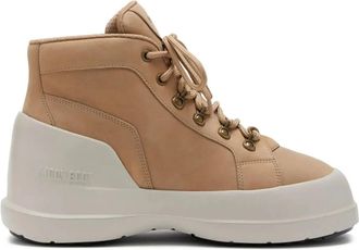 Moon Boot Low-Top Sneaker - Luna Trek Mid Nubuck Boots - Gr. 41 (EU) - in Beige - f&uuml;r Damen