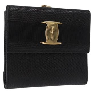Ferragamo Portefeuille Long Pre-owned - Femme - Pre-owned - Noir - Taille: ONE Size